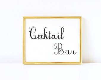 Cocktail bar sign | Etsy