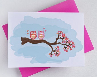 Unique owl valentine card related items | Etsy