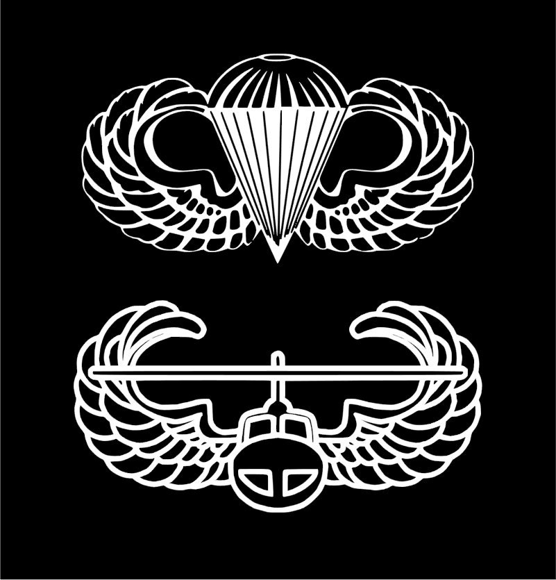 Airborne / Air Assault Vinyl Decal // Army Strong // Jump