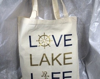 Lake tote bag | Etsy