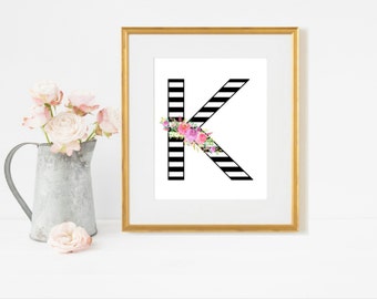 Monogram letter k | Etsy