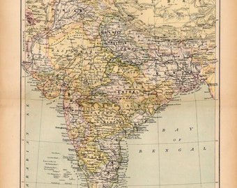 Unique map of india related items | Etsy