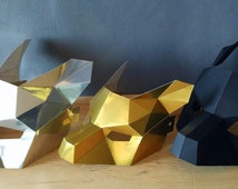 Unique origami mask related items | Etsy