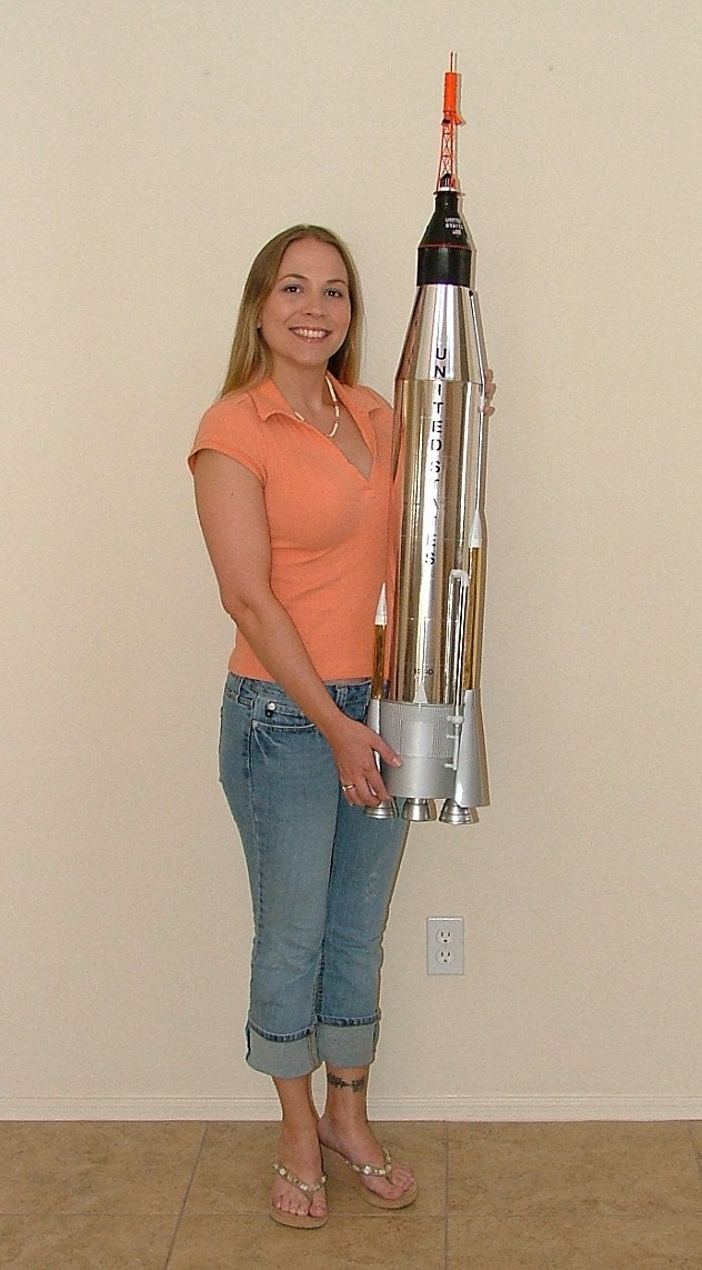 1/24 scale Mercury Atlas model rocket kit by ArtisanWoodandCrafts