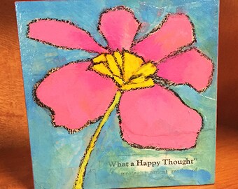 Acrylic mixed media art and by PeriwinkleArtStudio on Etsy