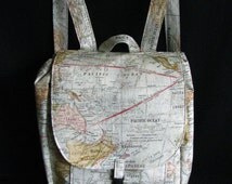 Unique map backpack related items | Etsy