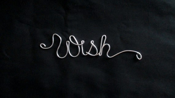 wire word wish decorative words wire script wordswire