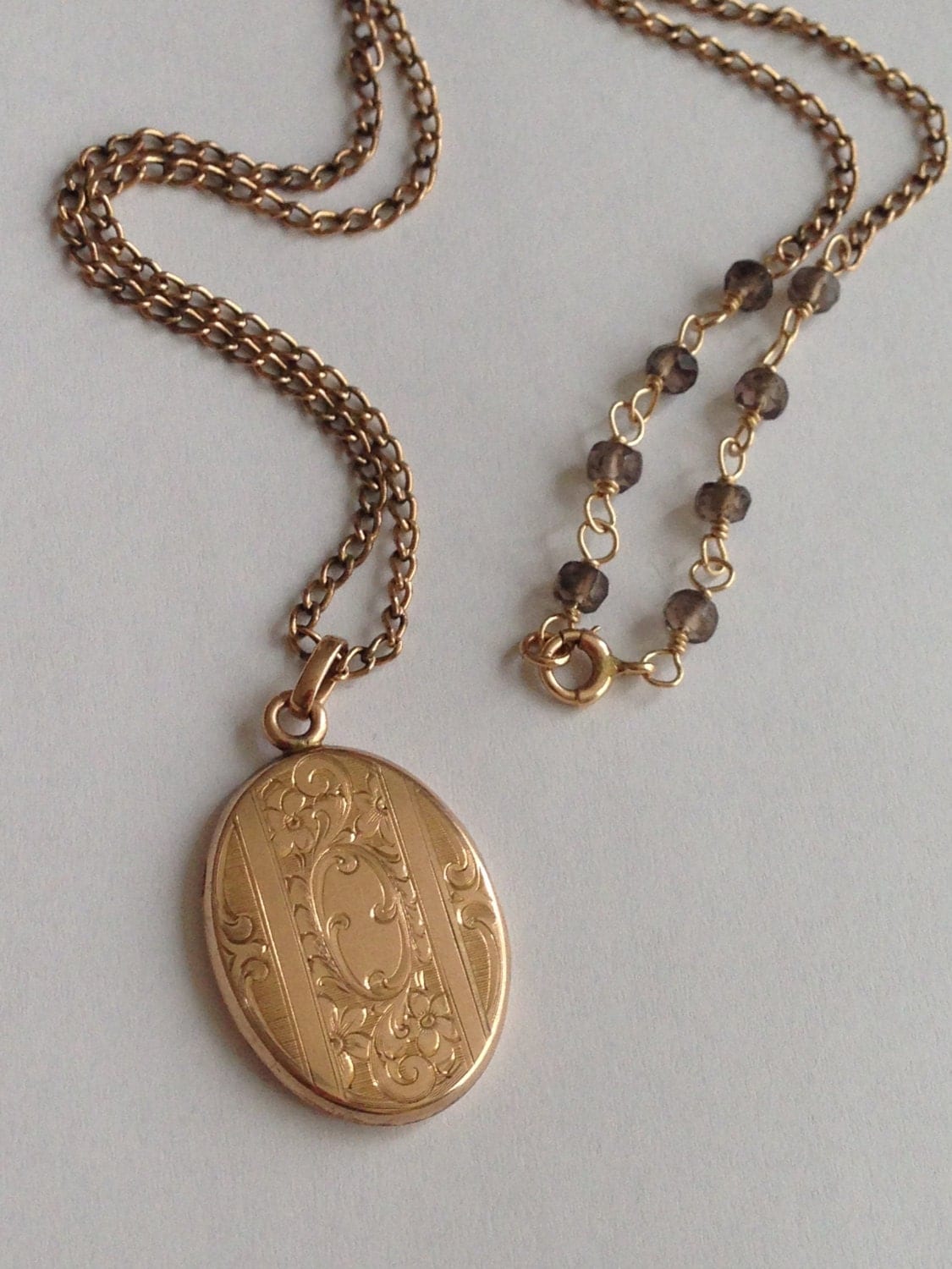 Antique Victorian Oval Floral Etched 1/4 Gold Shell Wedding Locket ...