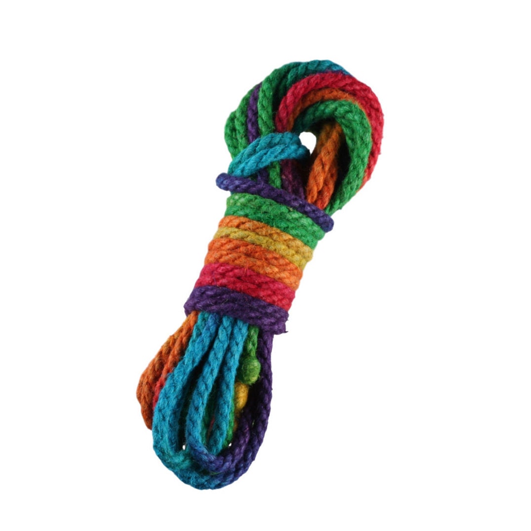 Rainbow Hemp Bondage Rope for Shibari / Kinbaku