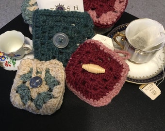 Items similar to MONKEY TEA BAG COZY / POCKET POUCH - Carter on Etsy