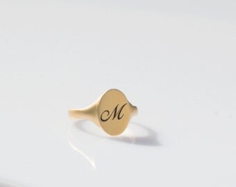Custom signet ring | Etsy