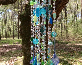Glass wind chime | Etsy