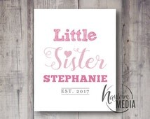 Unique little sister sign related items | Etsy