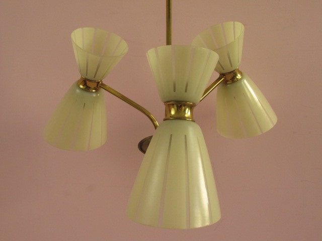 vintage Mid Century lamp 50s 60s pendant, ceiling light, living room ...