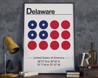 Delaware poster | Etsy