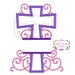 Whimsical Cross Split Applique Design Machine Embroidery