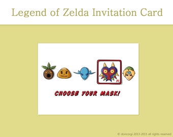 Printable Legend of Zelda Birthday Card Greeting Cards by DonCorgi