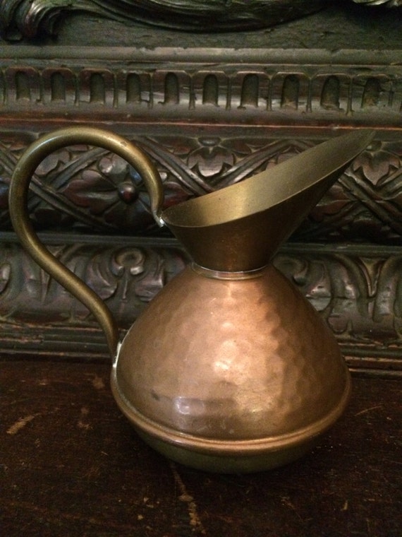 Pitcher Solid Copper Hammered Made in Holland
