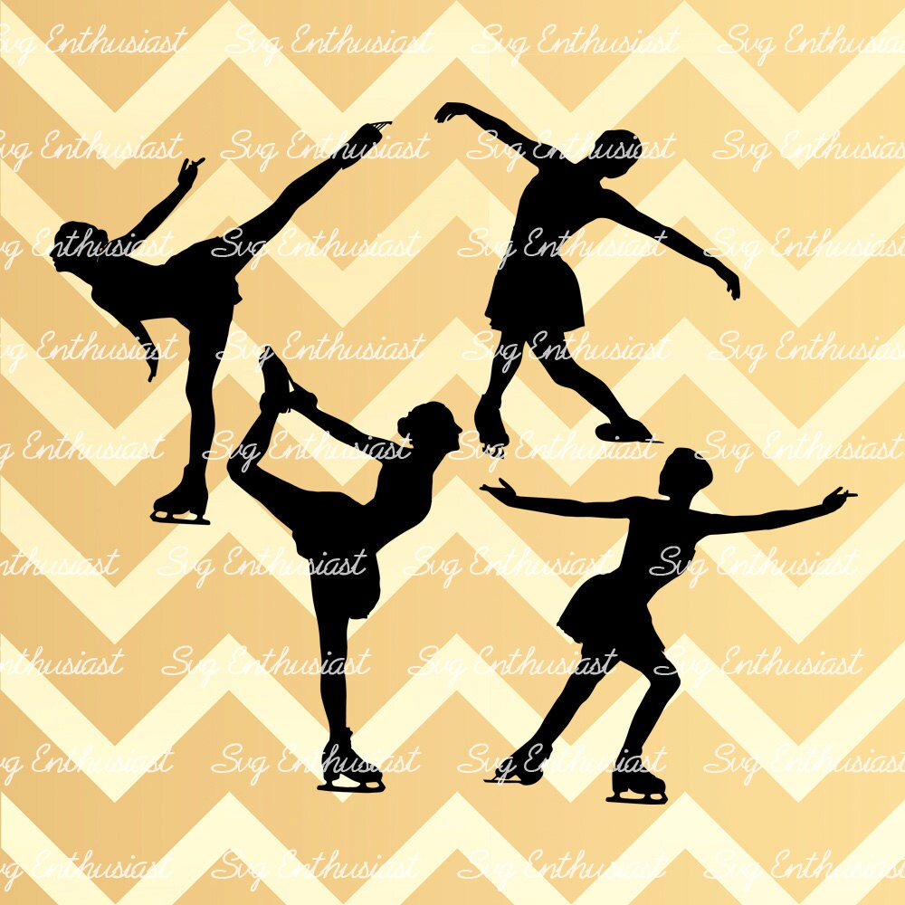 Figure Skating SVG Ice skating svg Women skater SVG Woman