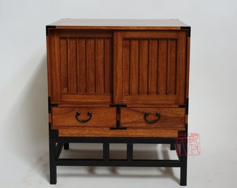 Japanese style kiri wood shoe chest getta bako. by EasternClassic