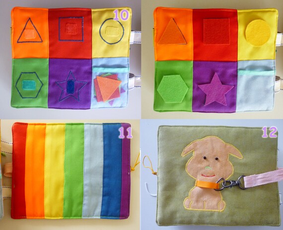 Soft development book Fine motor skills toy Busy book for boys