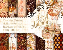 Unique floral digital paper related items | Etsy