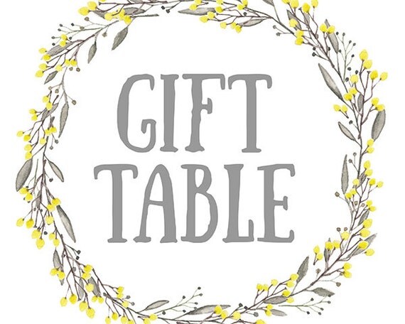 Printable gift table baby shower sign Custom Baby Shower