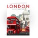 London Routemaster Travel Poster Print vintage London