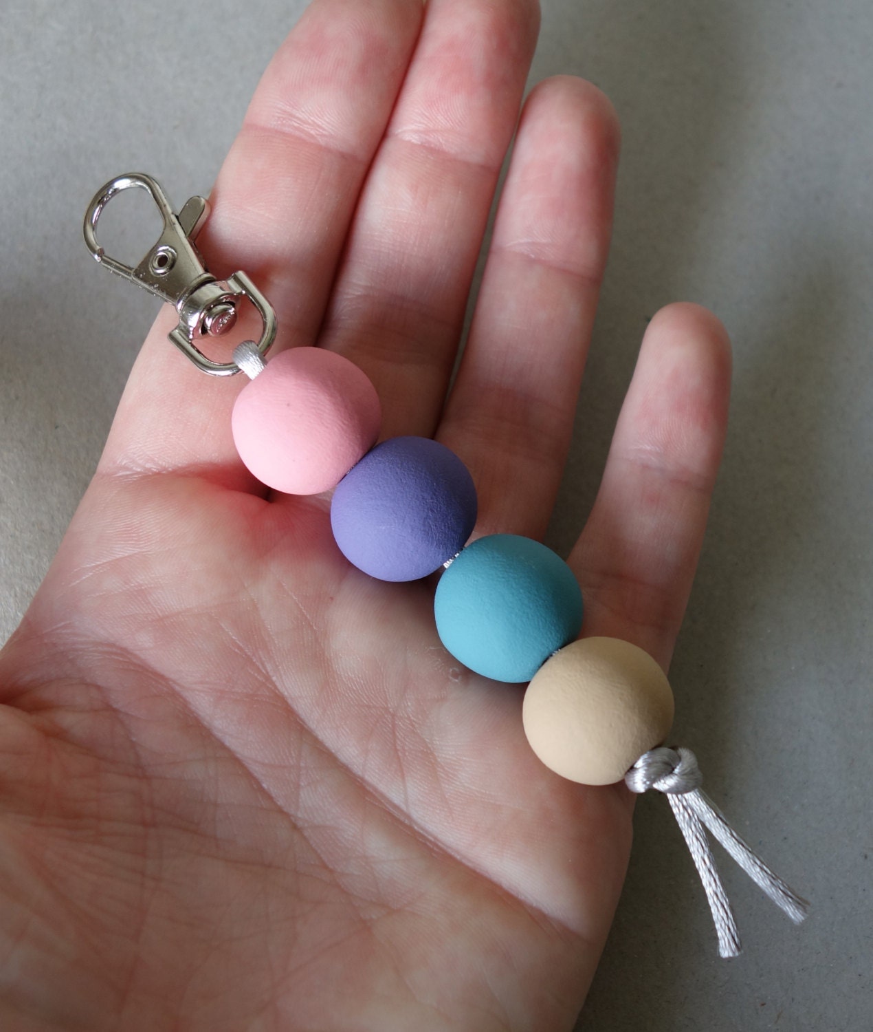 Polymer clay key ring key chain bag charm polymer clay