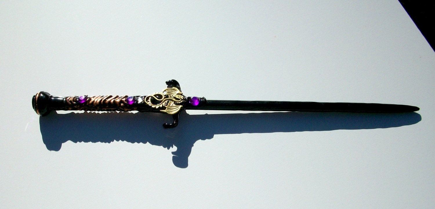 Sword-Wand Flying Dragon by MysticalMtnCreations on Etsy