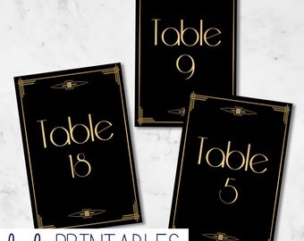 1920s table numbers | Etsy