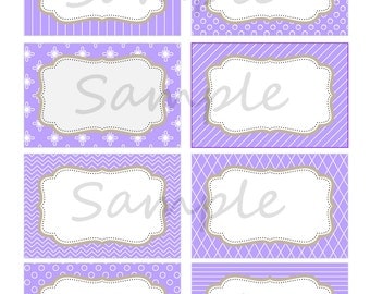 Purple gift tags | Etsy