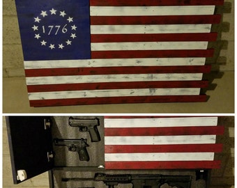 Concealed Compartment Thin Blue Line Home Defense Flag Art