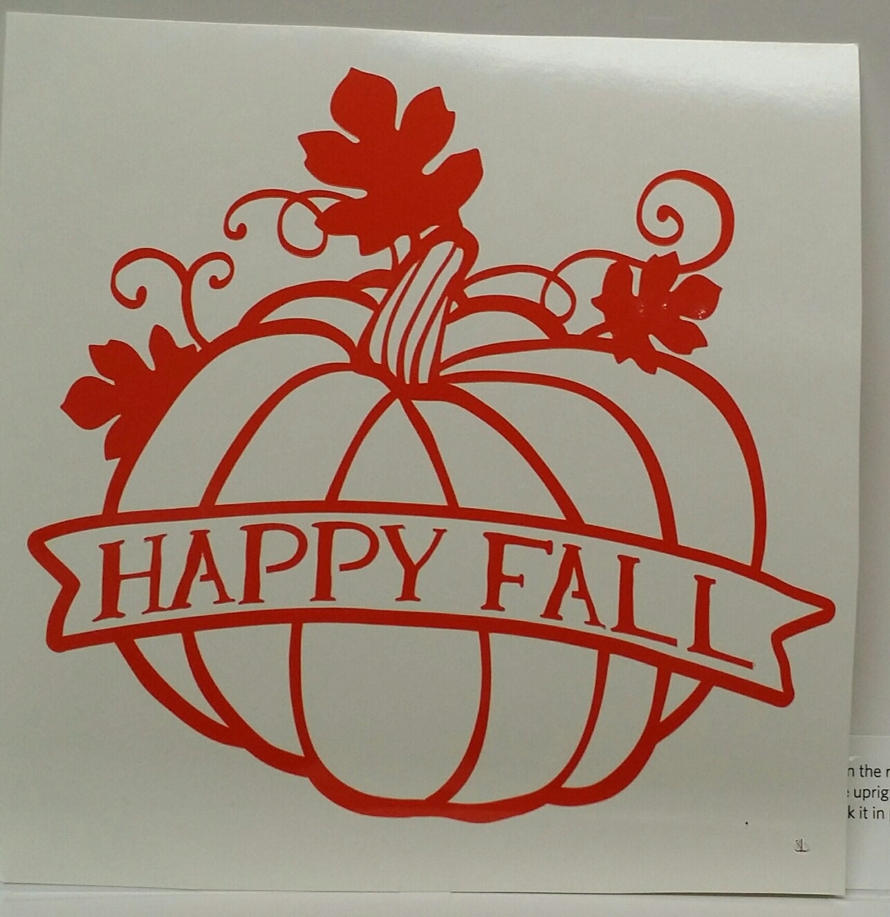 Happy Fall Pumpkin Vinyl Decal Sticker/Pumpkin/ Happy