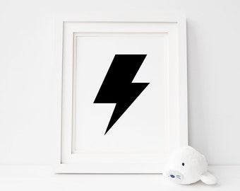 Lightning print | Etsy