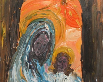 Abstract virgin mary | Etsy