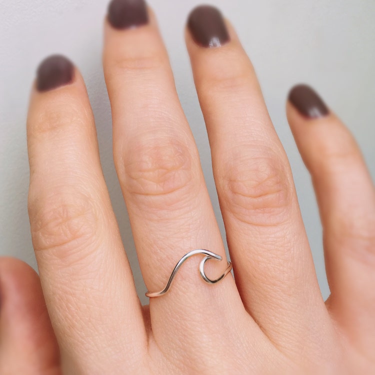 Sterling Silver Wave Ring Silver wave ring Wave ring by BexBea