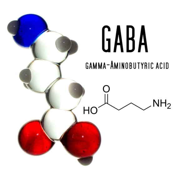 Lampworked Glass GABA Molecule Model Standard Colors