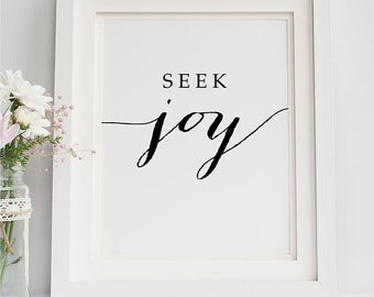 Seek joy print | Etsy