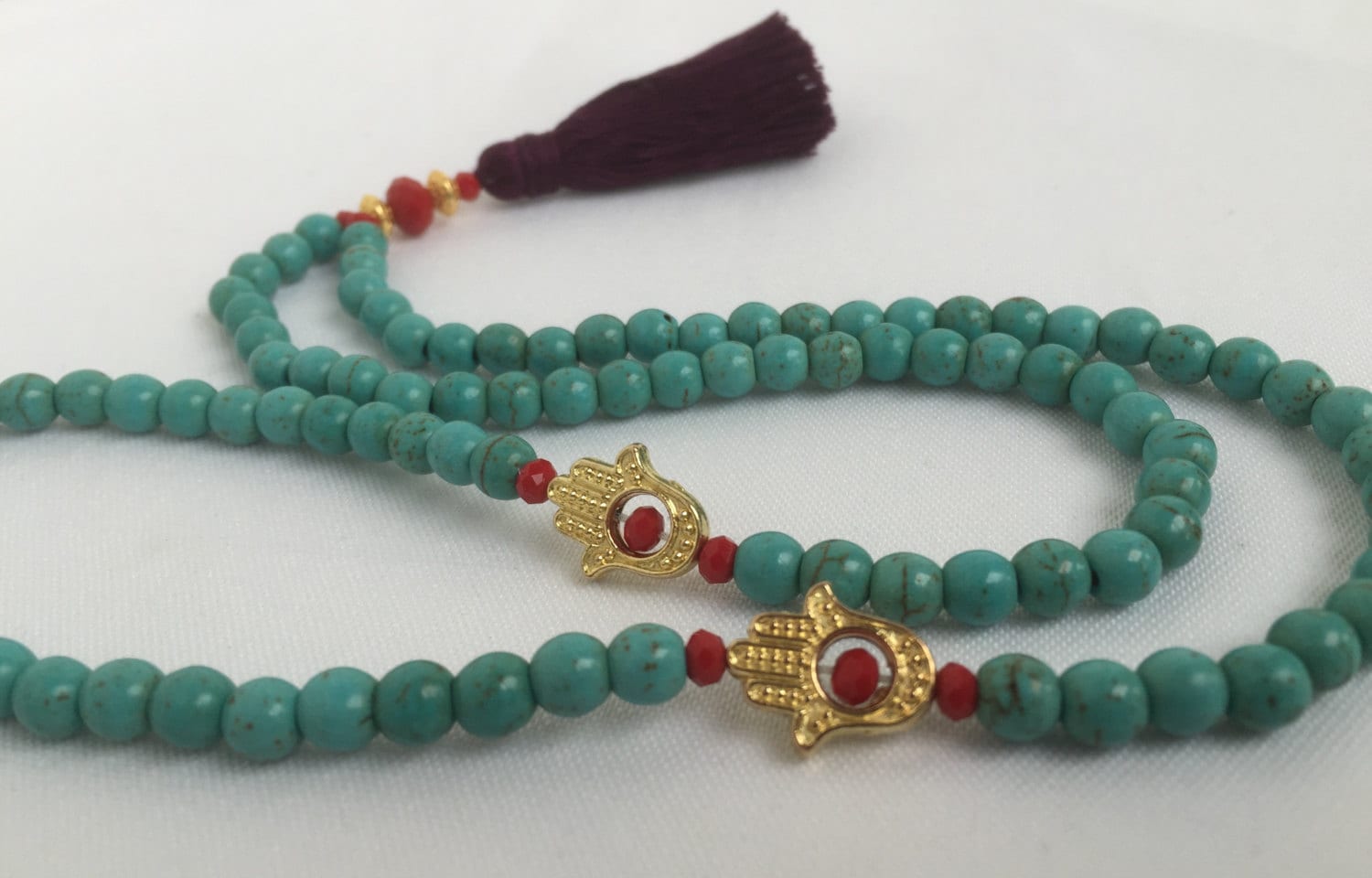 Turquoise Gemstone Tasbih Islamic Rosary Prayer Beads