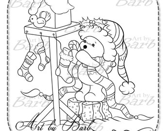 Bear digi stamp | Etsy