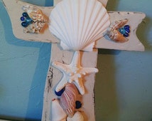 Unique seashell cross related items | Etsy