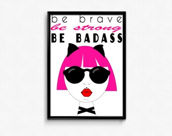 Be brave wall art | Etsy