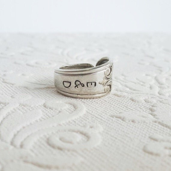Custom stamped spoon ring by GirlRanAway on Etsy