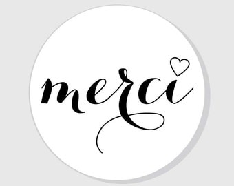 Merci stickers | Etsy