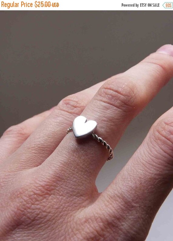 ON SALE Heart Ring, Sterling silver, Made to order, Custom Ring ...