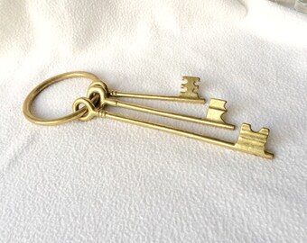Brass skeleton key | Etsy
