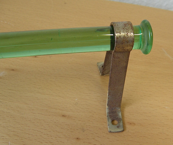 Vintage Green Glass Rod Towel Racktowel Bar For Bath Or