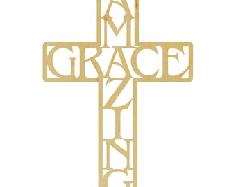 Amazing grace cross | Etsy