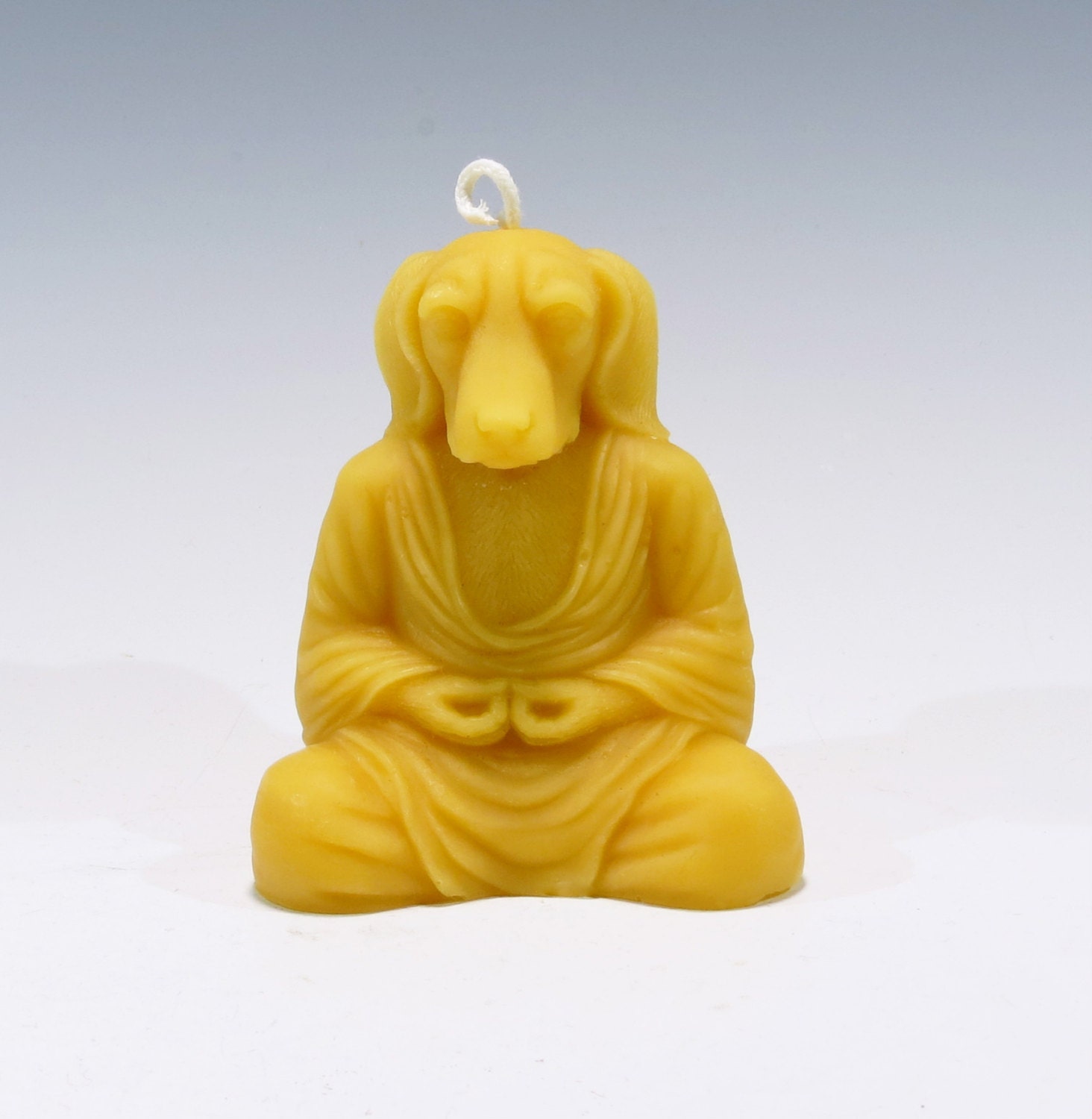 Beeswax Dog Buddha Meditating Dog Buddha Dog by GardenGateDesign